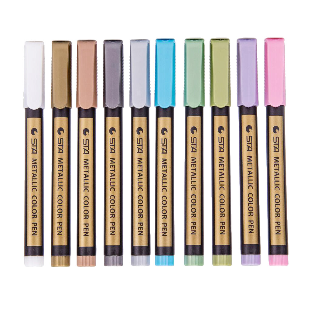 10 Farben Metallic Marker permanent wasserfeste Stifte Stift für Steine ...