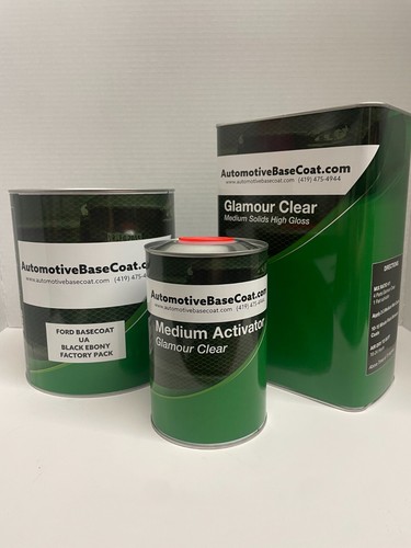 FORD UH-Tuxedo Black Basecoat Factory Pack Gal Ready to Spray w/ Clear Coat Kit | eBay