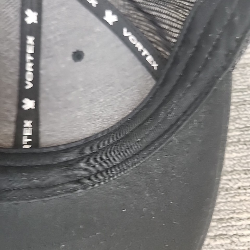 VORTEX Logo Meshes Snap Back Baseball Cap Black Hat One Size Fits Most ...