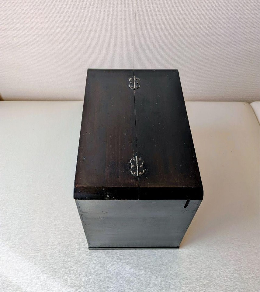 Vintage Japanese Wooden Storage Box with Drawers Antique Showa Retro ...