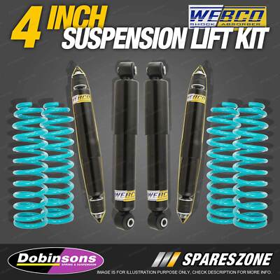 4" Lift Kit Webco Shocks Dobinsons Coil Spring for Patrol Y60 GQ Y61 GU ...