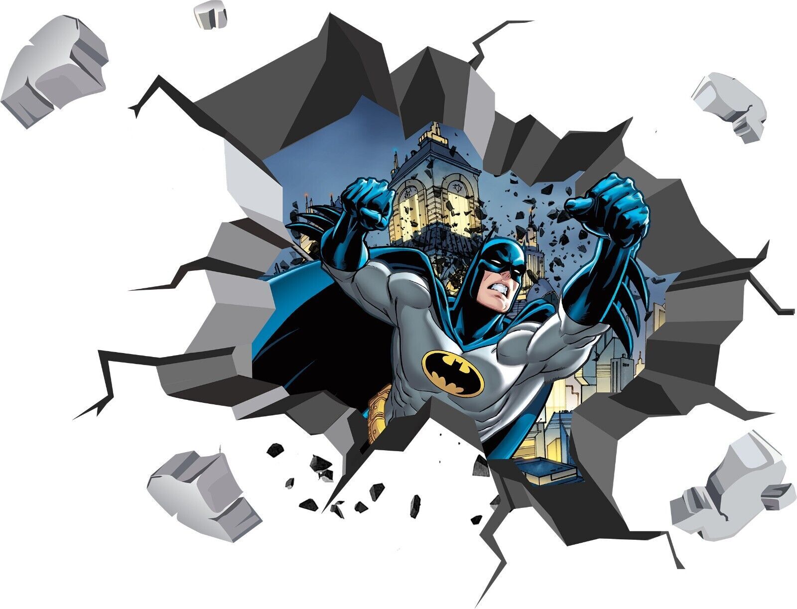 Batman Superheroe WALL EXPLOSION Decal Wall Sticker Home Decor Art Kids ...