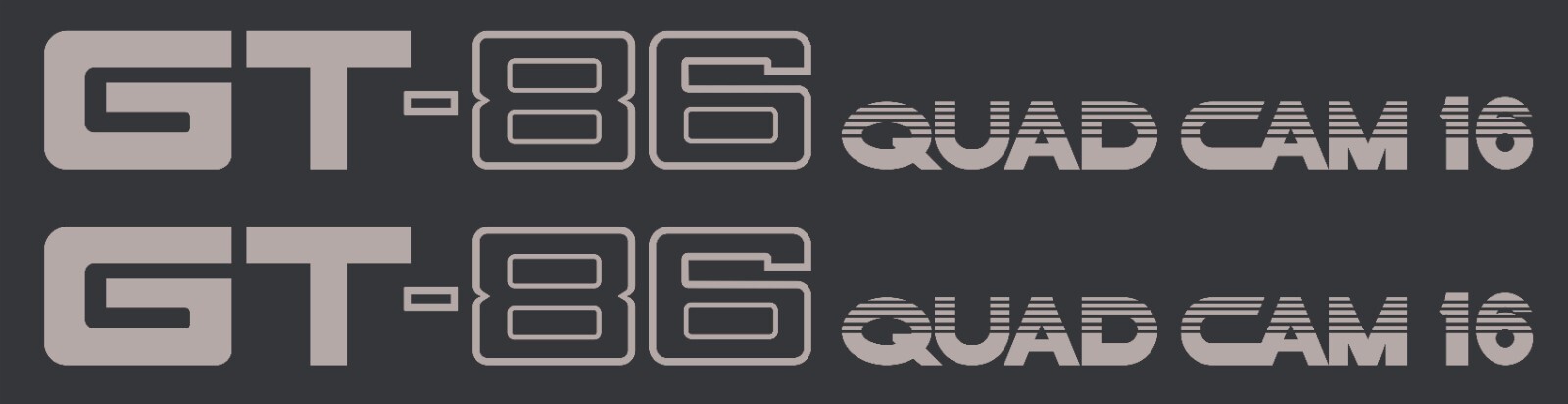 GT-86 Quad Cam 16 AE86 vinyl Sticker Decals - SET of 2 | eBay