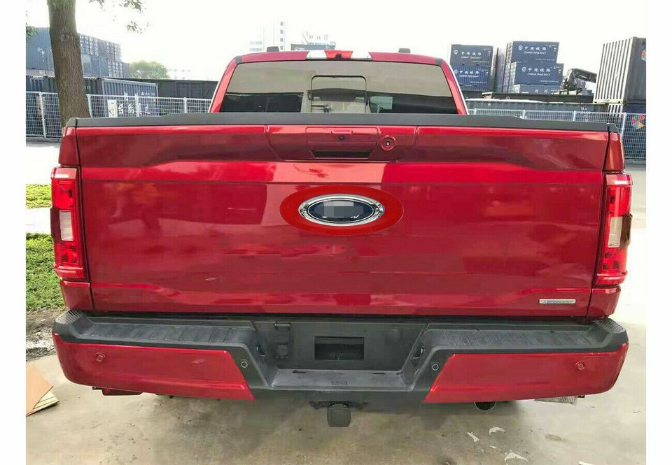 Red Rear Car Logo Emblem Badge Ring Trim Decoration for Ford F150 2021 ...