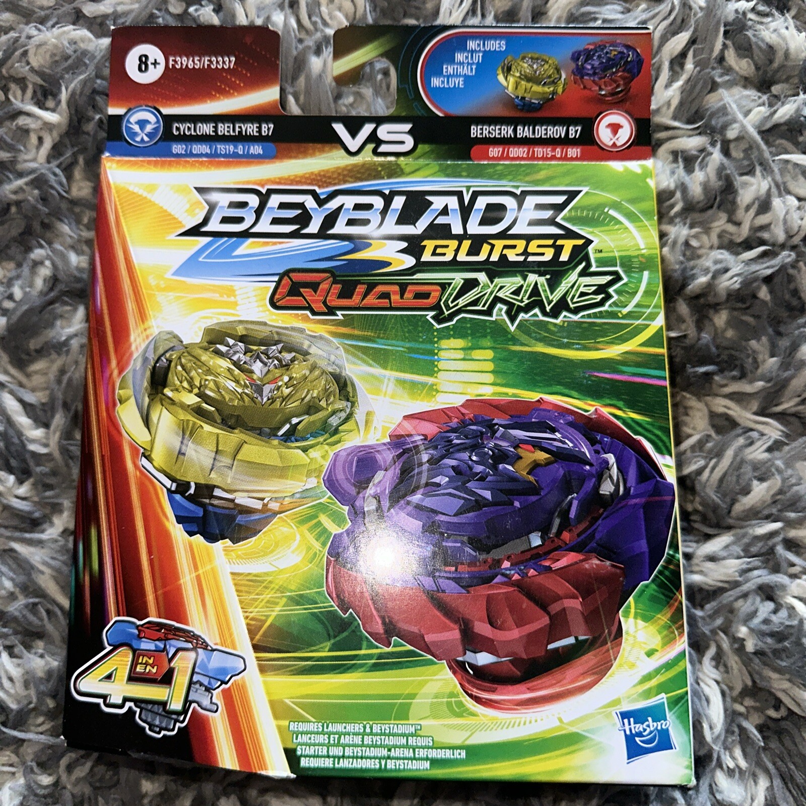 Beyblade Burst QuadDrive Berserk Balderov B7 and Cyclone Belfyre B7 | eBay