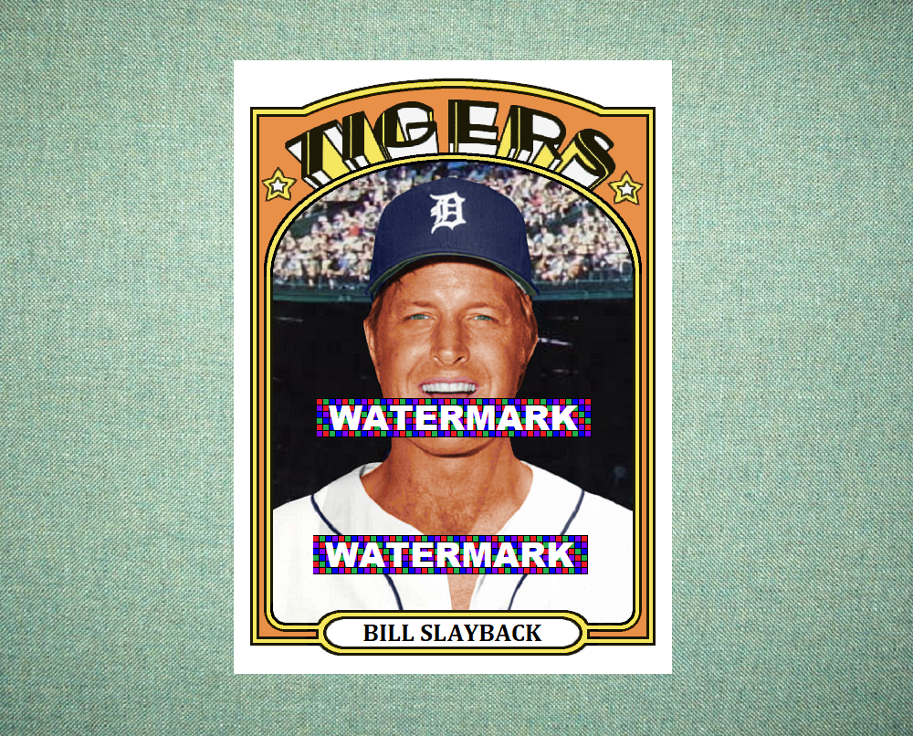 Bill Slayback Detroit Tigers 1972 Style Custom Baseball Art Card | eBay