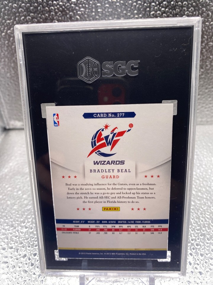 2012-13 Hoops NBA BRADLEY BEAL #277 Rookie Card RC SGC 9.5 Mint+ ...