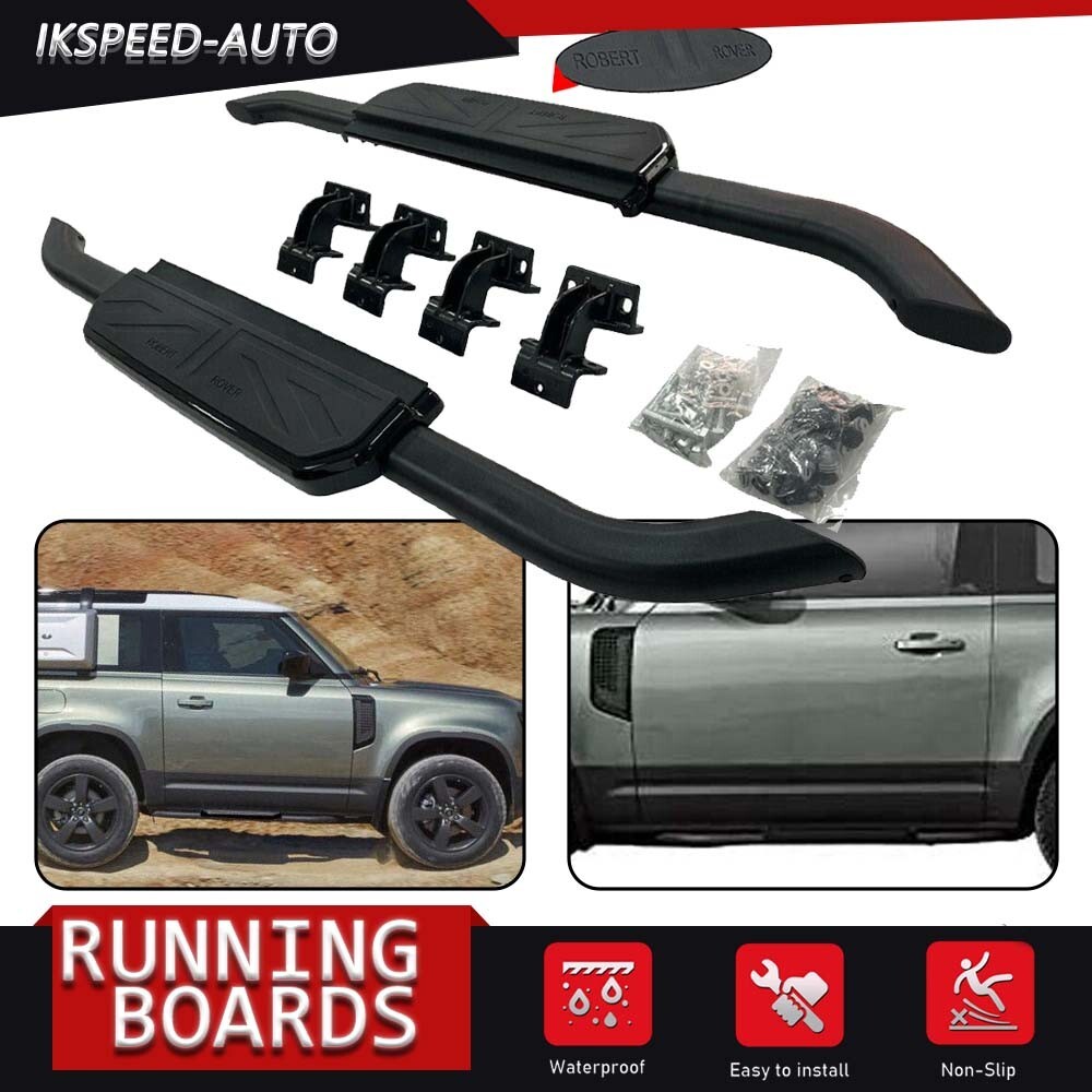 Running Boards Side Step Pedal Nerf Bar fits for LR Defender 90 2Door ...