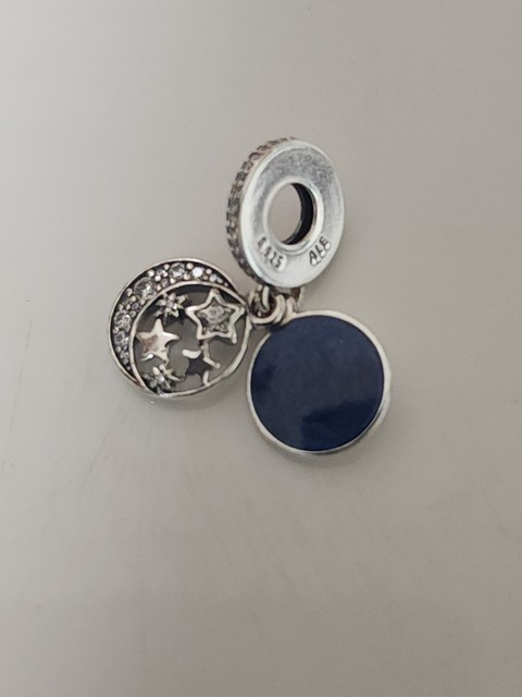 Authentic PANDORA Charm Vintage Night Sky Shimmering Midnight Blue ...