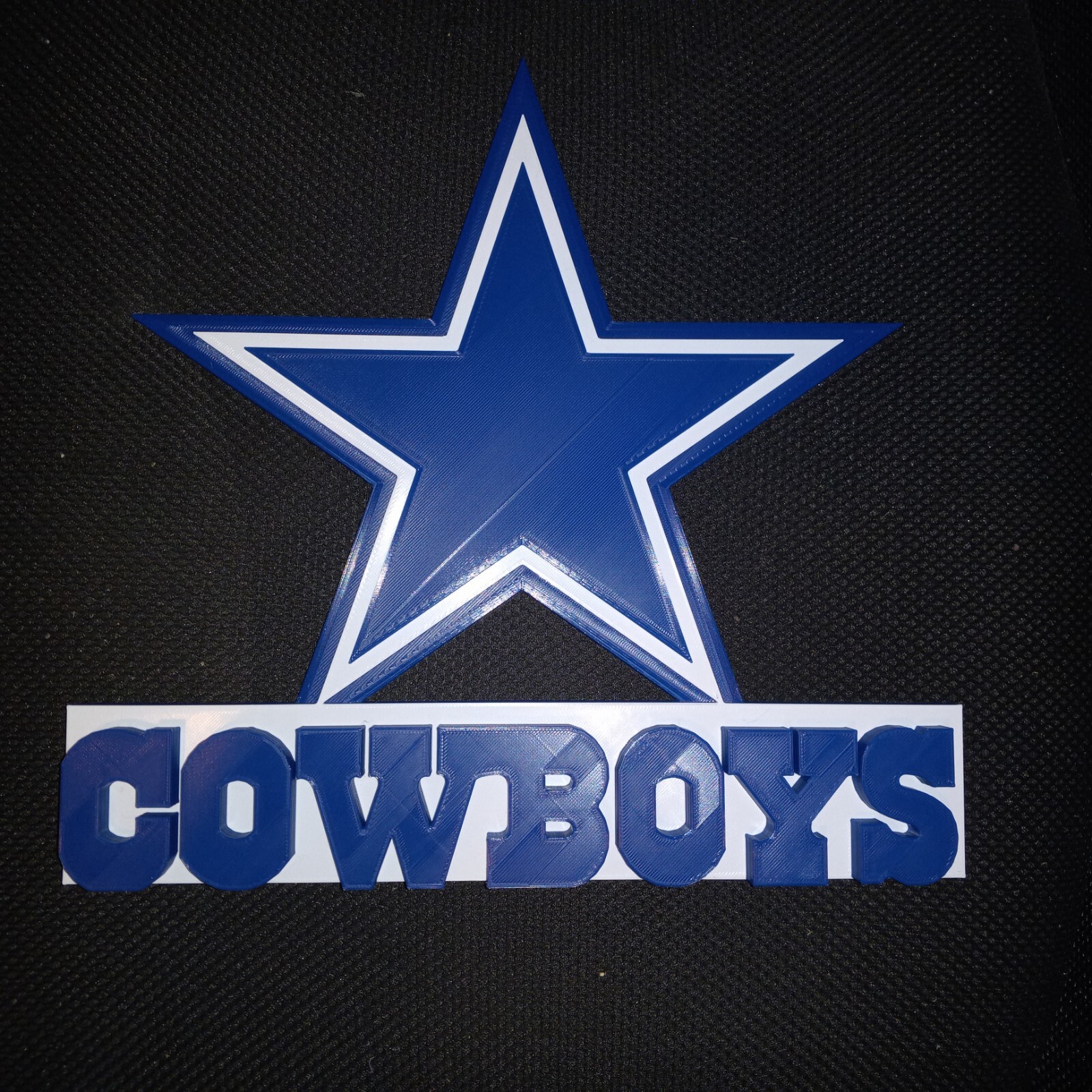 Dallas Cowboys 3D Logo Sign/stand Blue & White 3D Print Man Cave NFL 12 ...