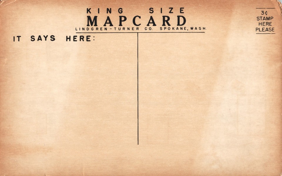 Nevada Map King Size Mapcard Vintage 1953 Large Postcard 8.5"x5.5" Pony ...