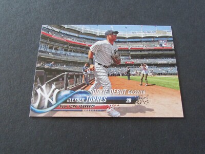2018 Topps Update Gleyber Torres Rookie Debut Rookie Card #US191 | eBay