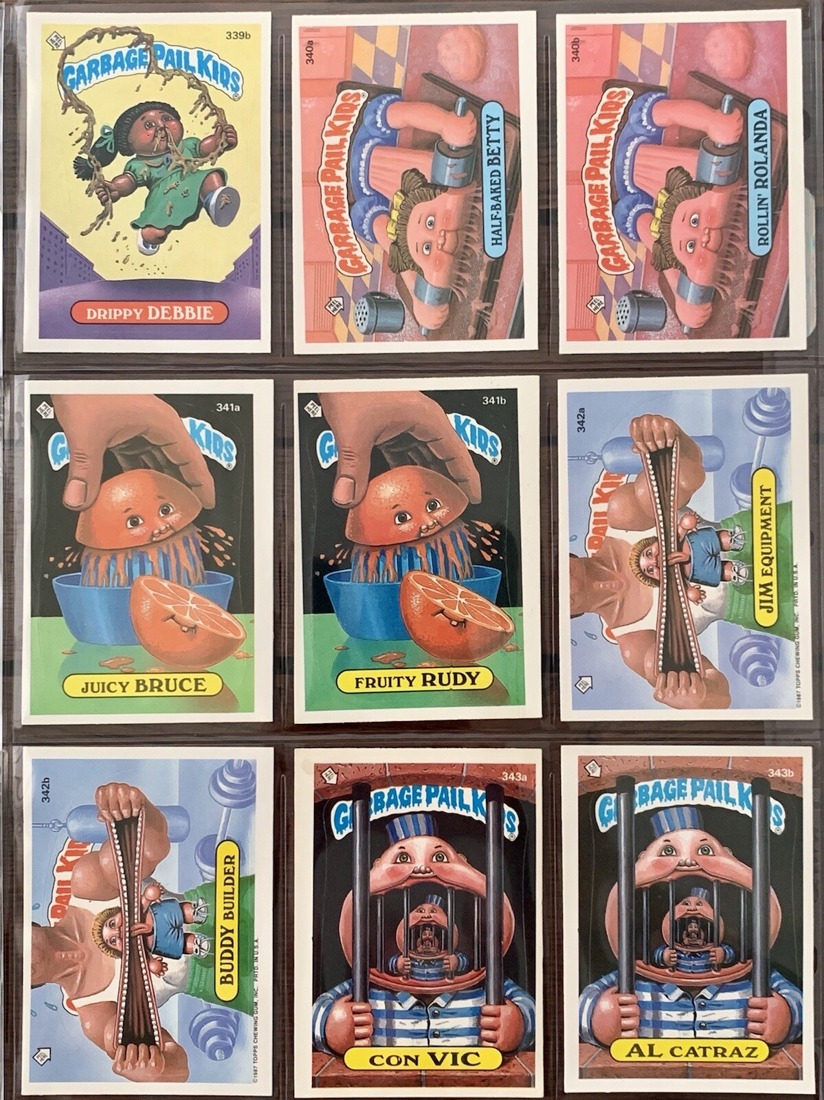 1987 TOPPS GARBAGE PAIL KIDS OS9 ORIGINAL SERIES 9 COMPLETE 88 CARD SET ...