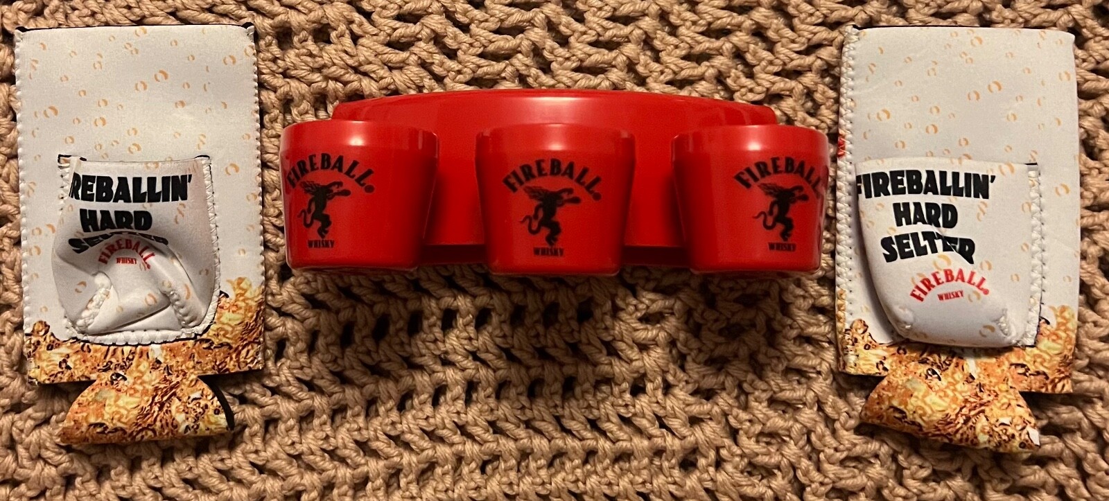 FIREBALL SHOT HOLDER 3 SHOT BUCKET ATTACHMENT AND KOOZIES | eBay