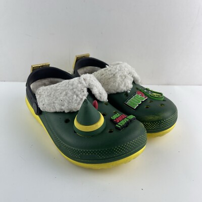 Buddy The Elf Crocs Fleece Lined Green Christmas Clogs Kids Shoes C13 ...