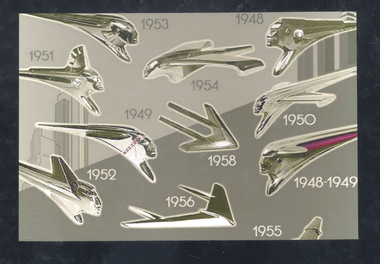 VINTAGE PONTIAC HOOD EMBLEMS CAR DEALER ADVERTISING POSTCARD COPY | eBay