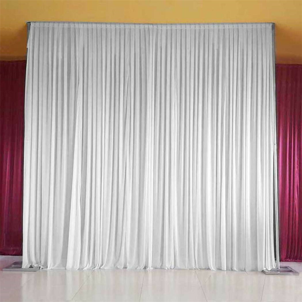White Stage Curtains