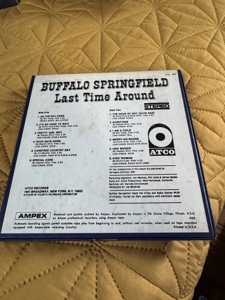 Buffalo Springfield Last Time Around Reel To Reel! | eBay