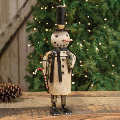 Metal Snowman Figurines Metal Snowman