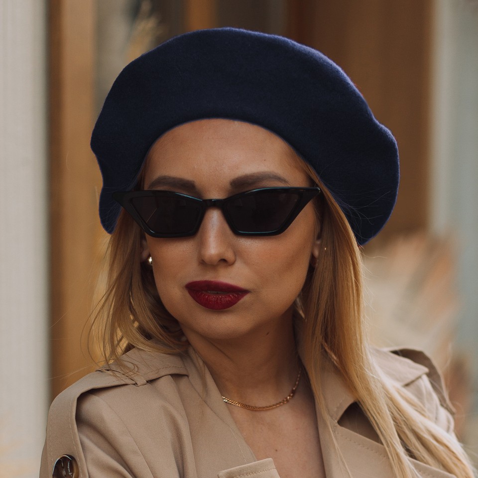 Classic French Style Beret Fashion Stylish Cap Hat Chic Parisian Wool ...