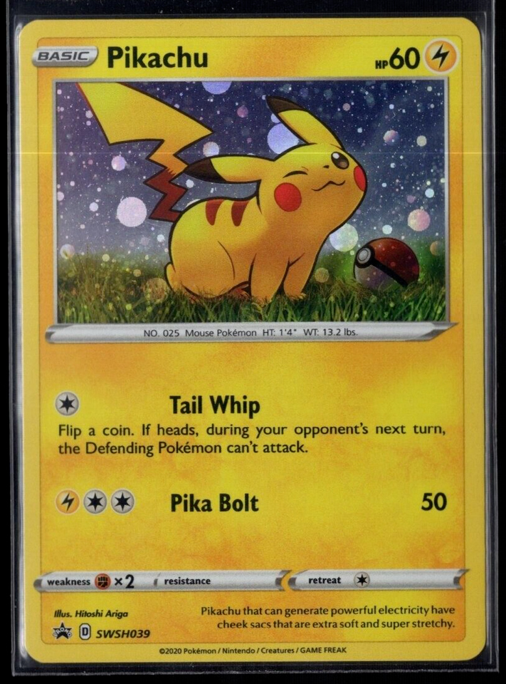 Pikachu SWSH039 Holographic Black Star Promo Pokémon TCG LP | eBay
