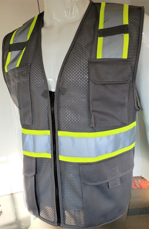 Two Tone High Visibility Reflective Safety Vest in various colors (X ...
