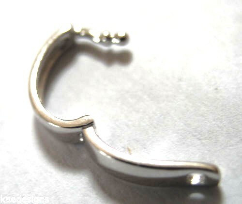 Kaedesigns, New Genuine 18ct 18kt White Gold Plain Enhancer Bail Clasp ...