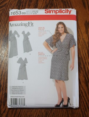 Simplicity 1653 Women's Knit Dress in 2 Lengths ~ Amazing Fit ~ Size ...