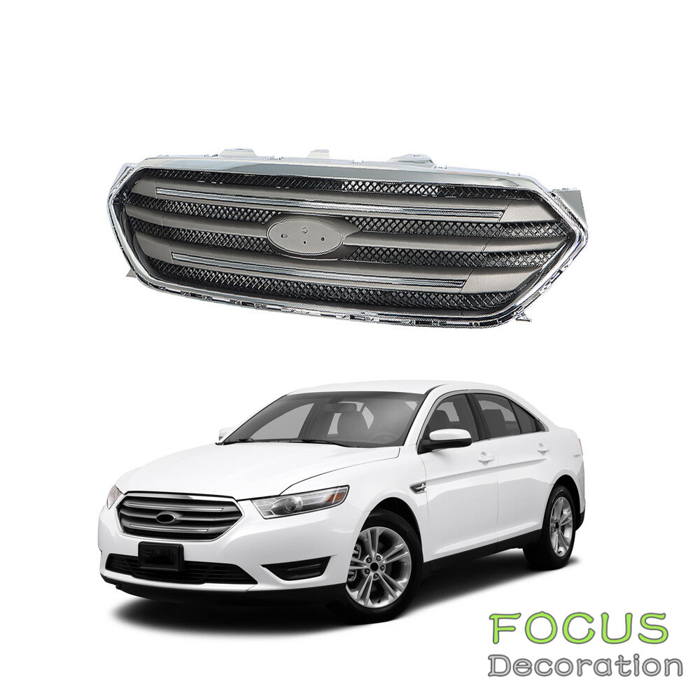 Fit For 2013-2019 Ford Taurus Front Bumper Upper Grille Assembly Chrome ...
