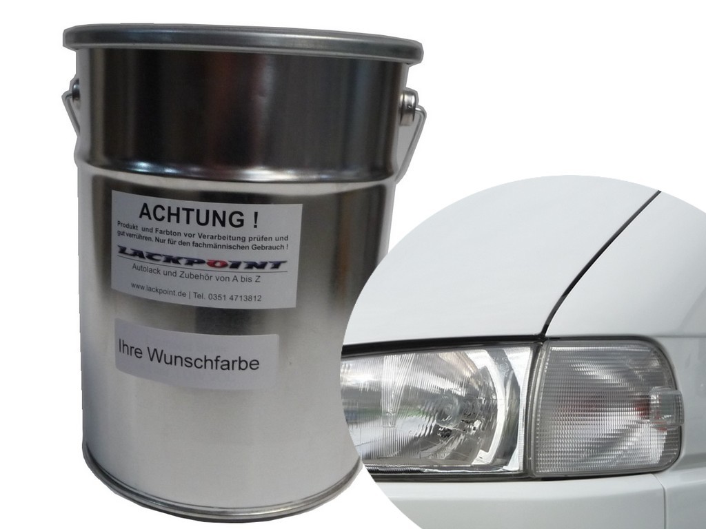 1 Liter 1K Autolack Kunstharz für VW R902 Grauweiß kein Klarlack Tuning ...