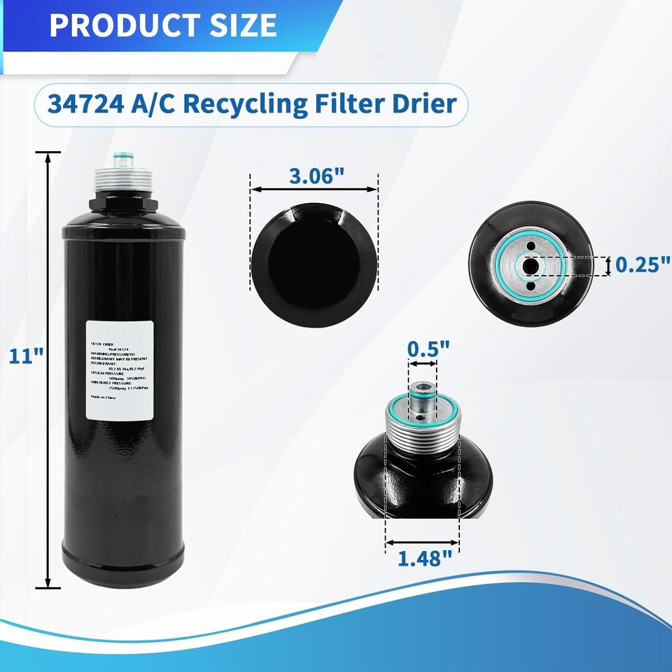 34724 A/C Recycling Filter-Drier Spin-on Filter Compatible with ...