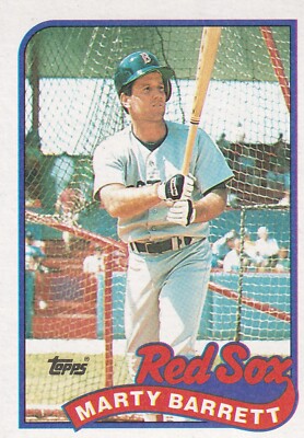 1989 Topps #155 Marty Barrett MLB Boston Red Sox + (Yes 4 Free Mystery ...