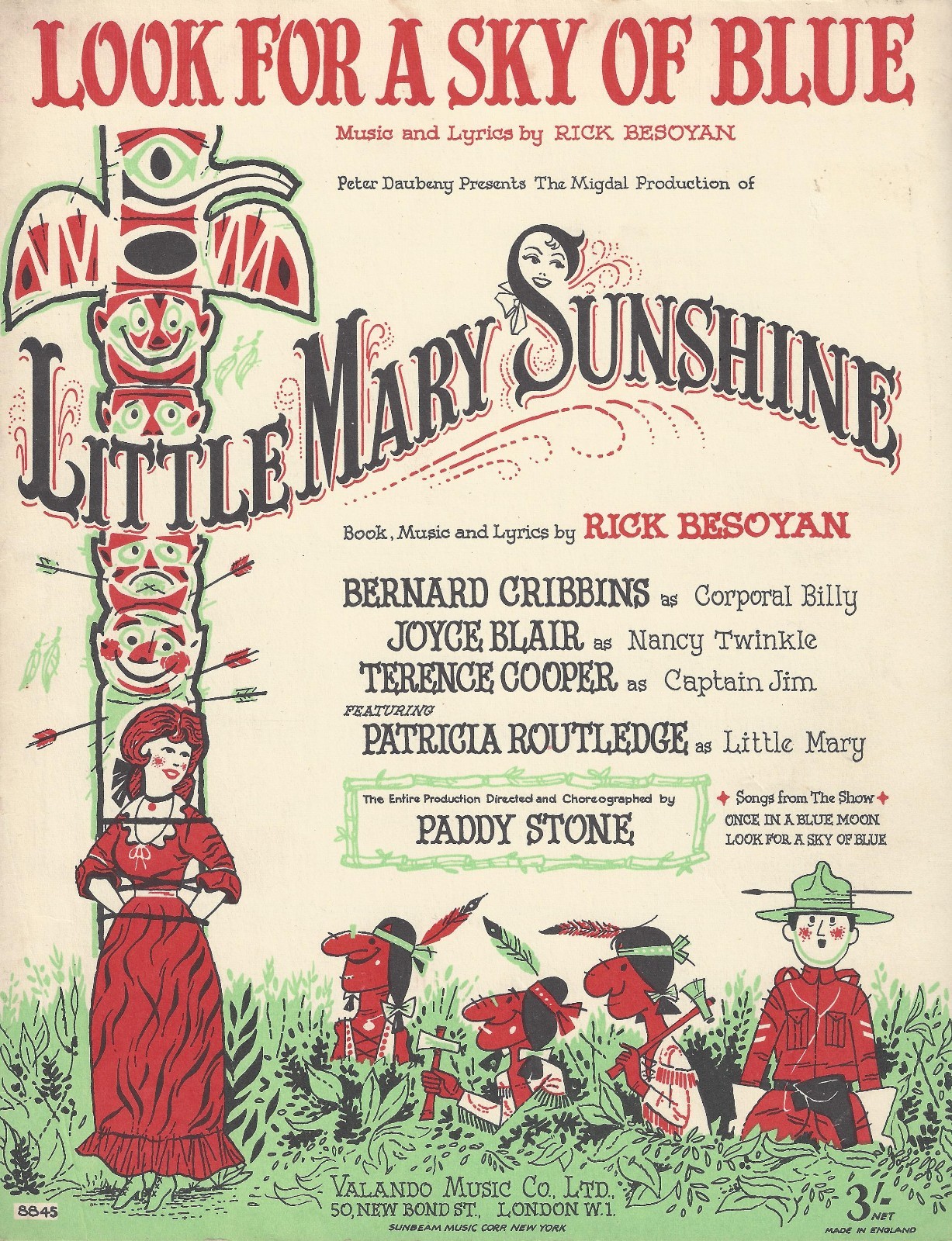 Patricia Routledge "LITTLE MARY SUNSHINE" Joyce Blair 1962 London Sheet ...