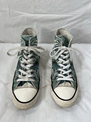 Converse Chuck Taylor All Star High Top Green Palm Leaf 171078 Size 9 ...