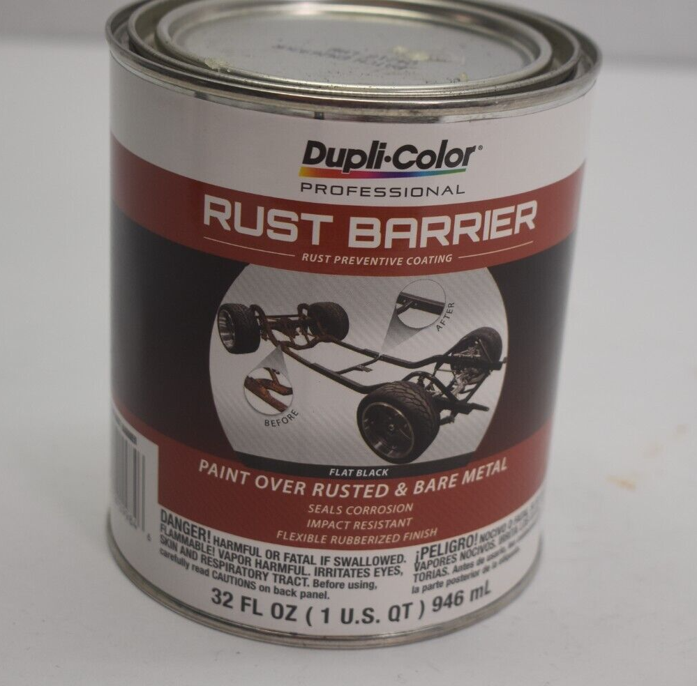 Dupli Color RBQ100 Rust Barrier Coating Flat Black 32 oz 1 Quart Rust ...