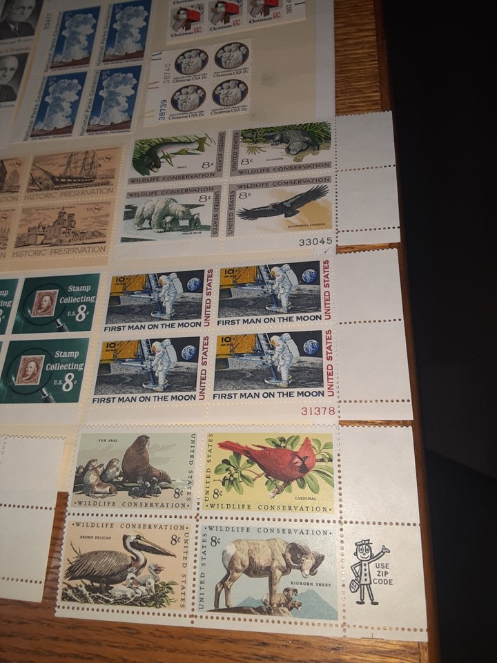 SL 9693/ US Stamps 20 MNHOG 8c-15c Plate Blocks us stamps collections ...