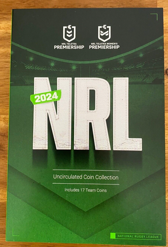 AUSTRALIAN 2024 NRL NRLW FULL 19 COIN SET PREMEIRSHIP COLLECTION & 2 $2 ...