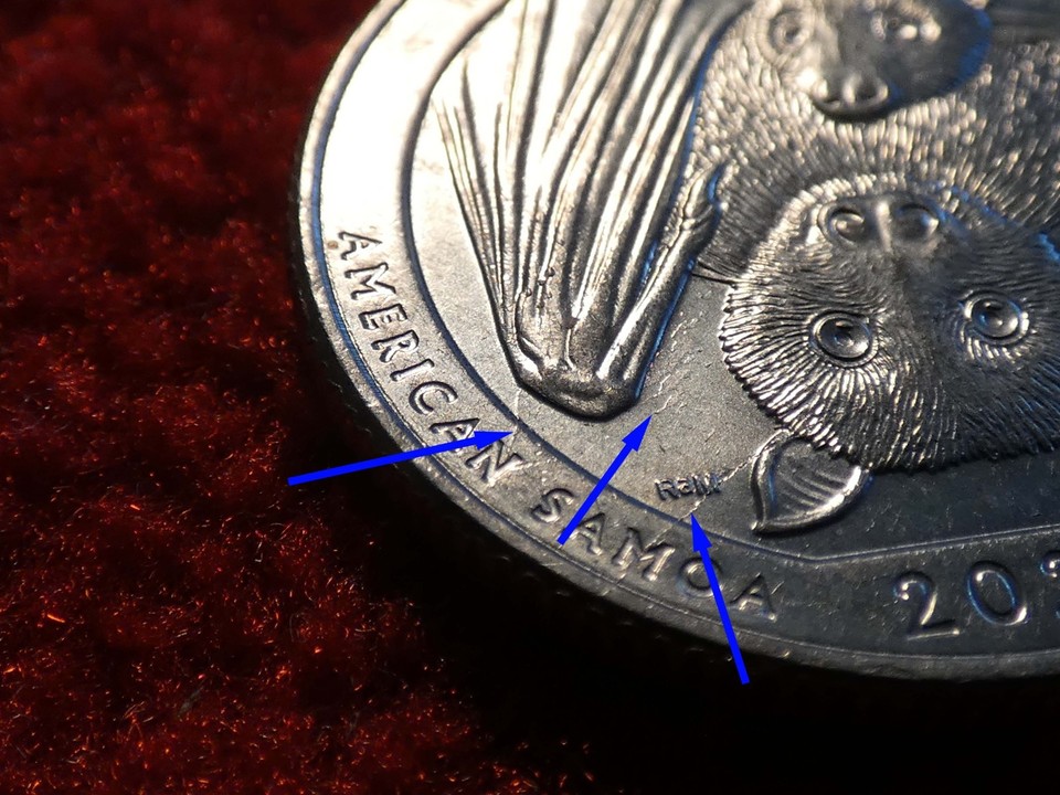 2020-P American Samoa Bat Quarter Shattered Die Error Coin #3472 | eBay