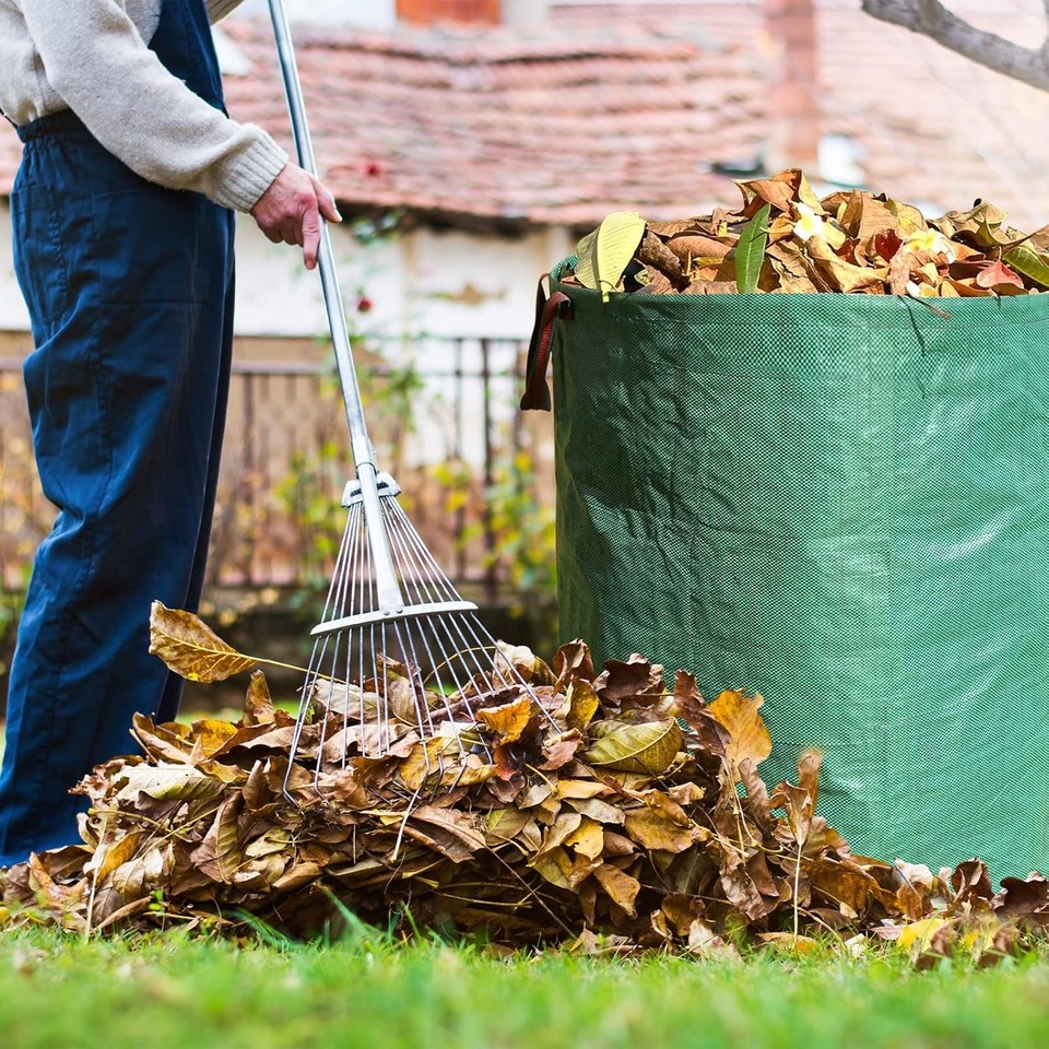 Extra Large Garden Waste Bags Reusable Heavy Duty Sacks Grass Leaves ...