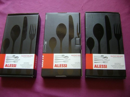ALESSI NUOVO MILANO 4 PIECE TABLE SET CUTLERY NEW 3 BOXES | eBay UK