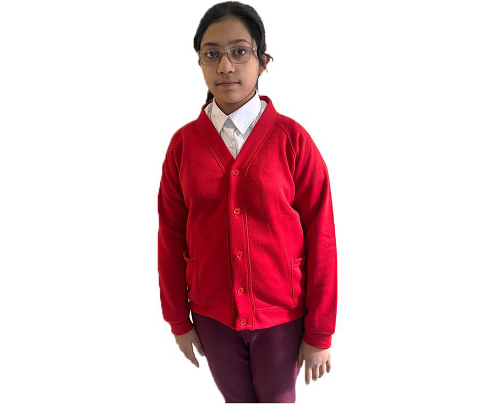 Girls School Cardigan Uniform School Wear Cardigan Button Long Sleeve ...