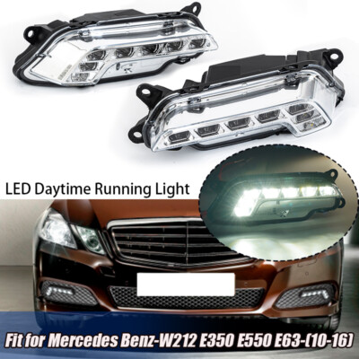 LED DRL Fog Light Lamp Clear for Mercedes Benz W212 E350 E550 E63 AMG ...