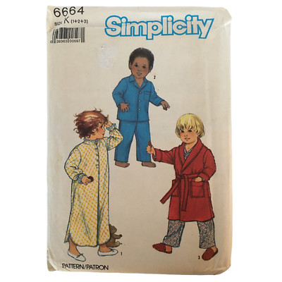 Simplicity Sewing Pattern 6664 Easy to Sew Nightgown Pajamas Toddler 1 ...