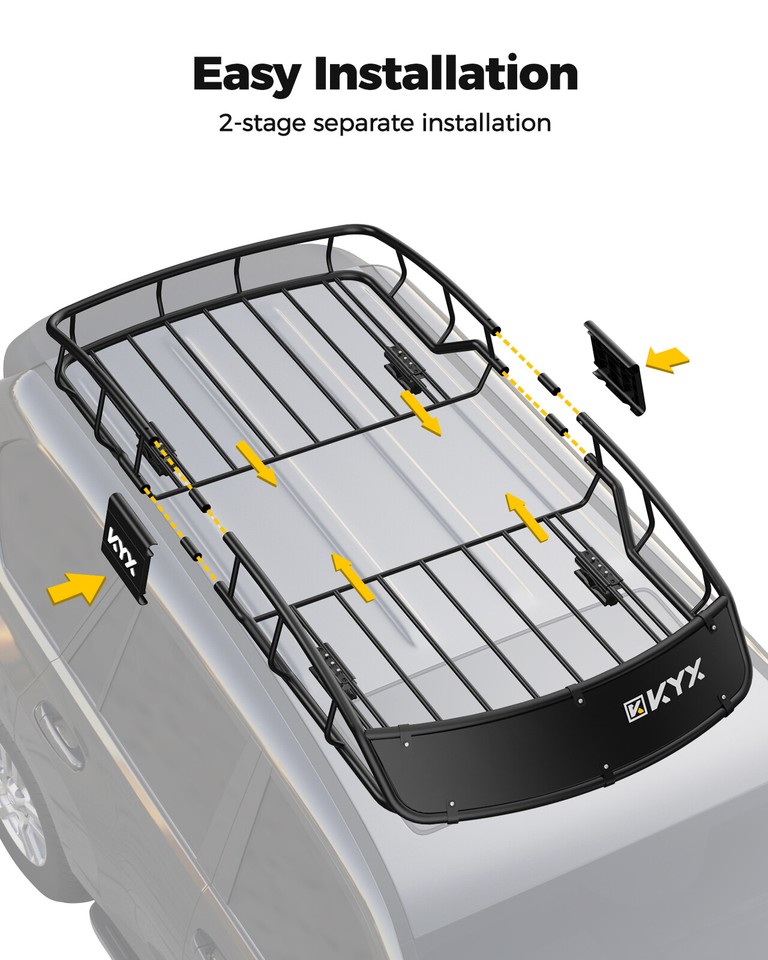 57" Universal Roof Rack w/Extension Cargo SUV Top Luggage Carrier ...