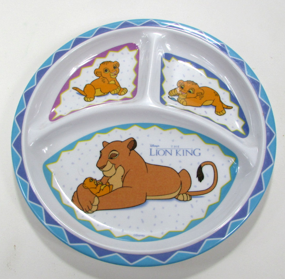 Vtg 1990s Disney Lion King 8.5" Plastic Melamine Plate - Sarabi & Simba ...