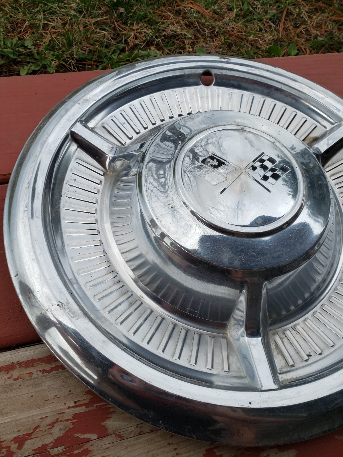 Vintage Chevrolet Dog Dish Hub Caps 14 1/2" Hubcaps Corvette | eBay