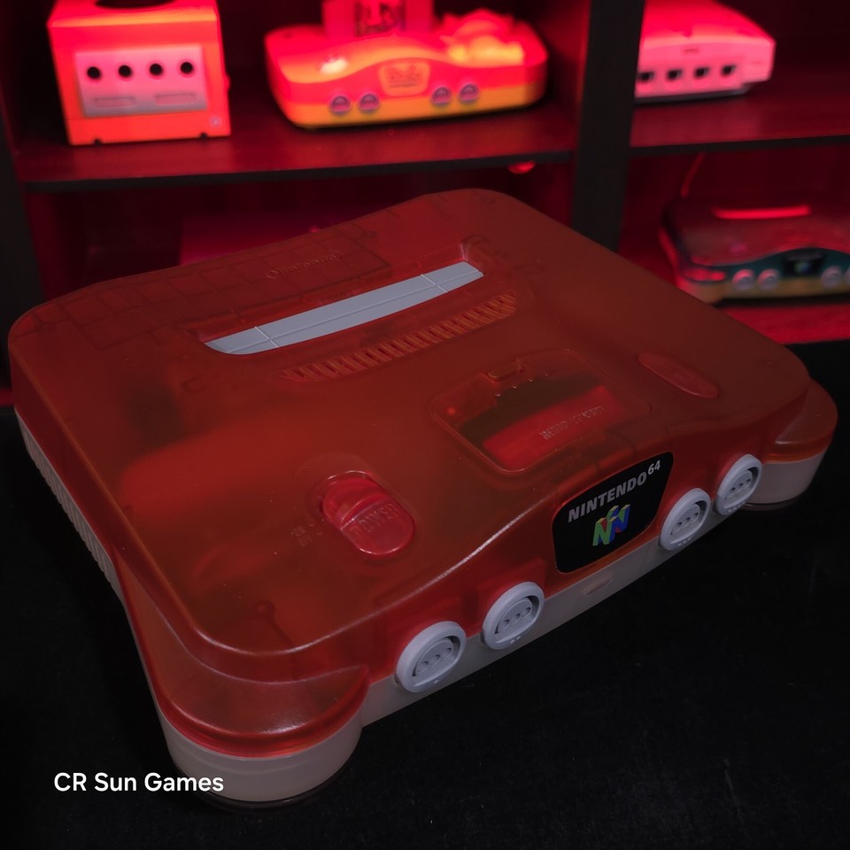 Nintendo 64 Console Watermelon Red and Clear N64 Plays U.S Games | eBay