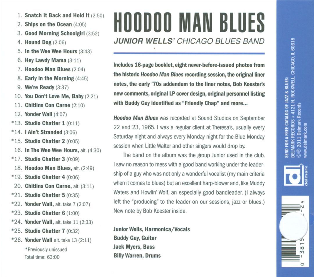 JUNIOR WELLS' CHICAGO BLUES BAND/BUDDY GUY HOODOO MAN BLUES NEW CD 38153661229| eBay