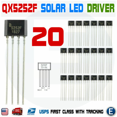 20pcs QX5252F TO-94 QX5252 TO94 5252F IC Solar LED Driver USA | eBay
