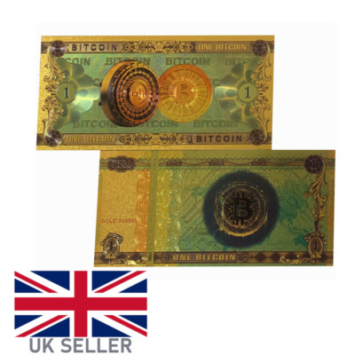 Cryptocurrency Bank Note 24K Gold Plated Bitcoin Banknote Collectable ...